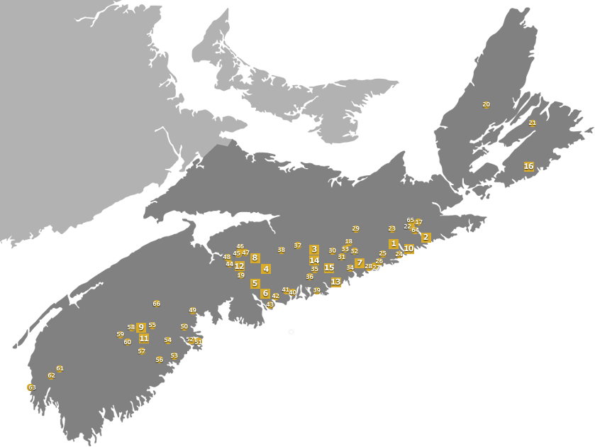 Gold Map | Gold Mining | Gold: A Nova Scotia Treasure